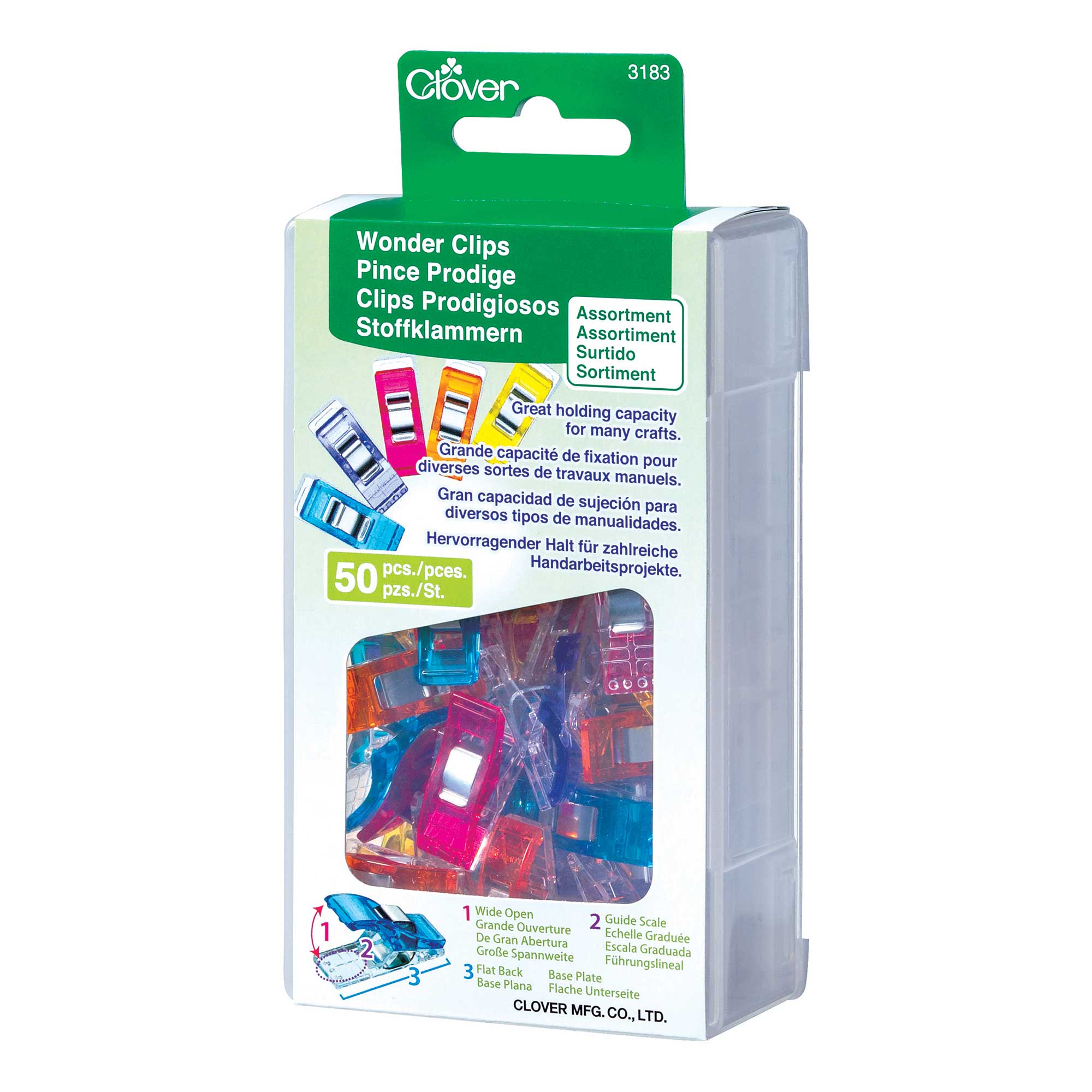 CLOVER WONDER CLIP ASST COL 50 PCS 3183 » Birch Wholesale