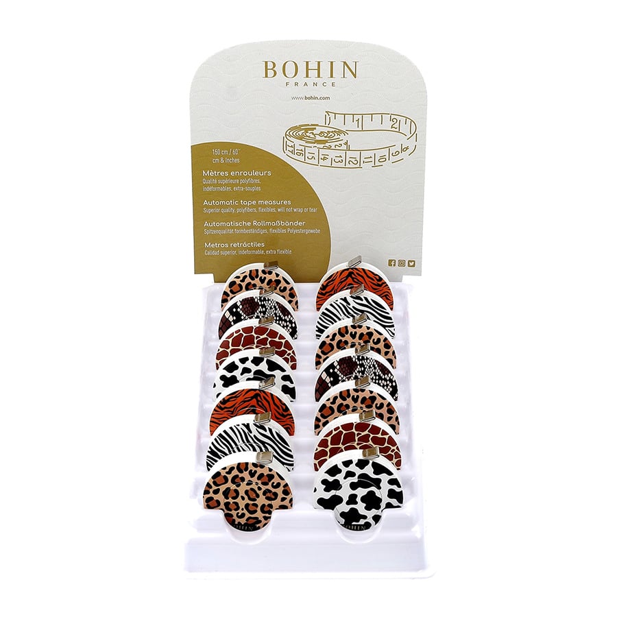 BOHIN TAPE MEASURE "WILD WORLD" DISPLAY UNIT 14PCS » Birch Wholesale